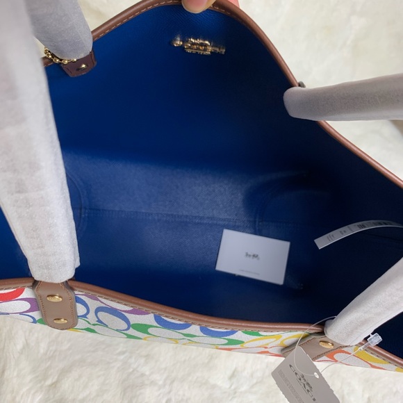 Coach | Bags | Coach Reversible City Tote In Rainbow | Poshmark